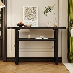 Amazon.com: Merax Console Table 47.8" Small Entryway Table Sofa Table ...