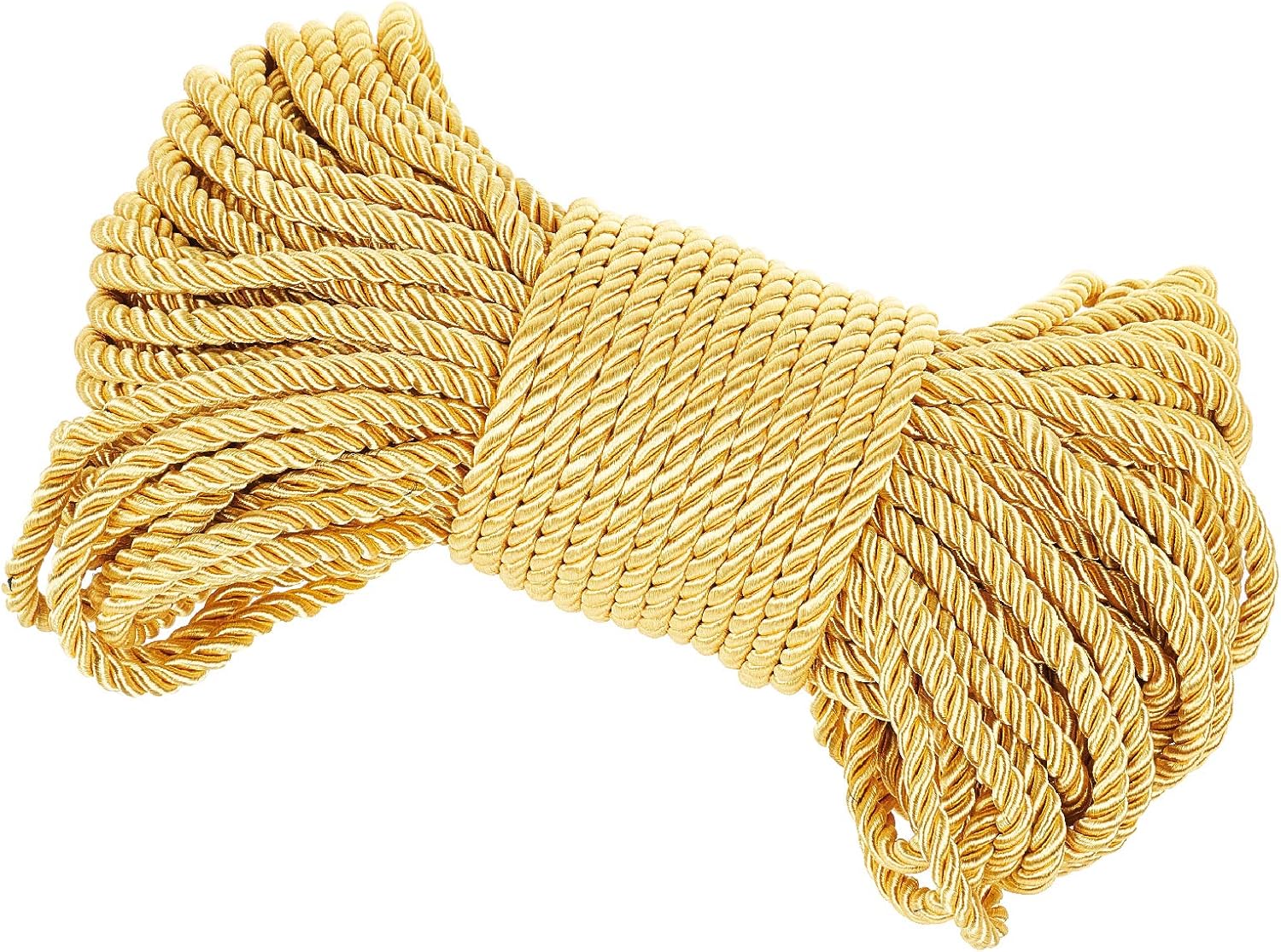 Amazon.com: PH PandaHall 6mm Gold Cord 27 Yards Twisted Rope Trim Silk ...