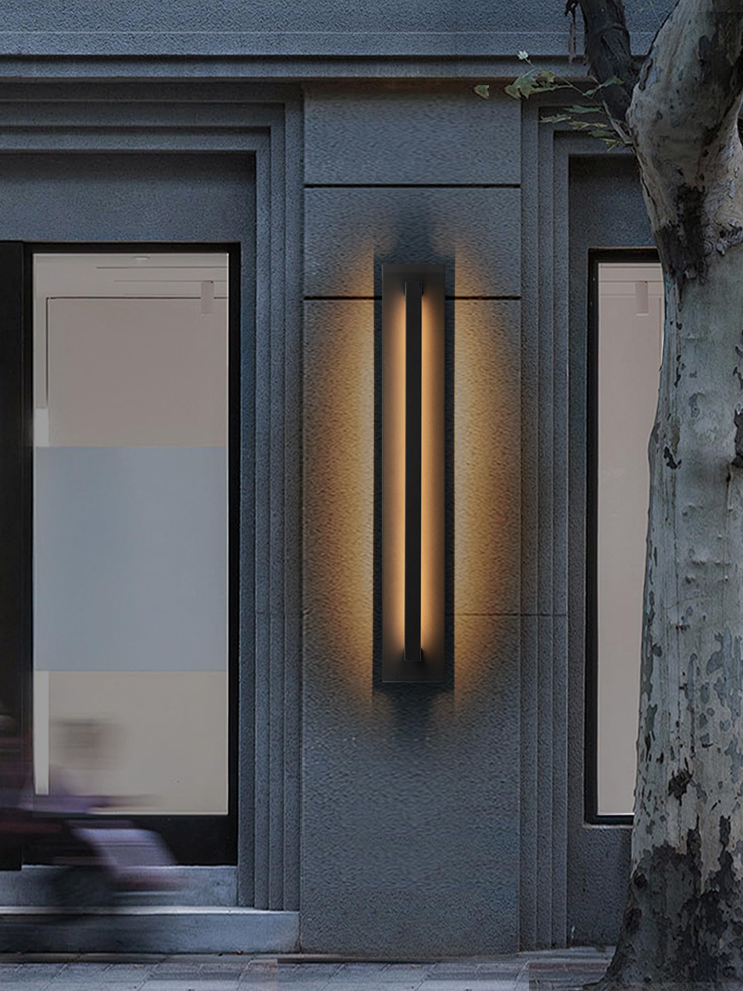 OUPAVOCS 31.5 inch Long Modern Outdoor LED Wall Lights, Black Led Porch ...