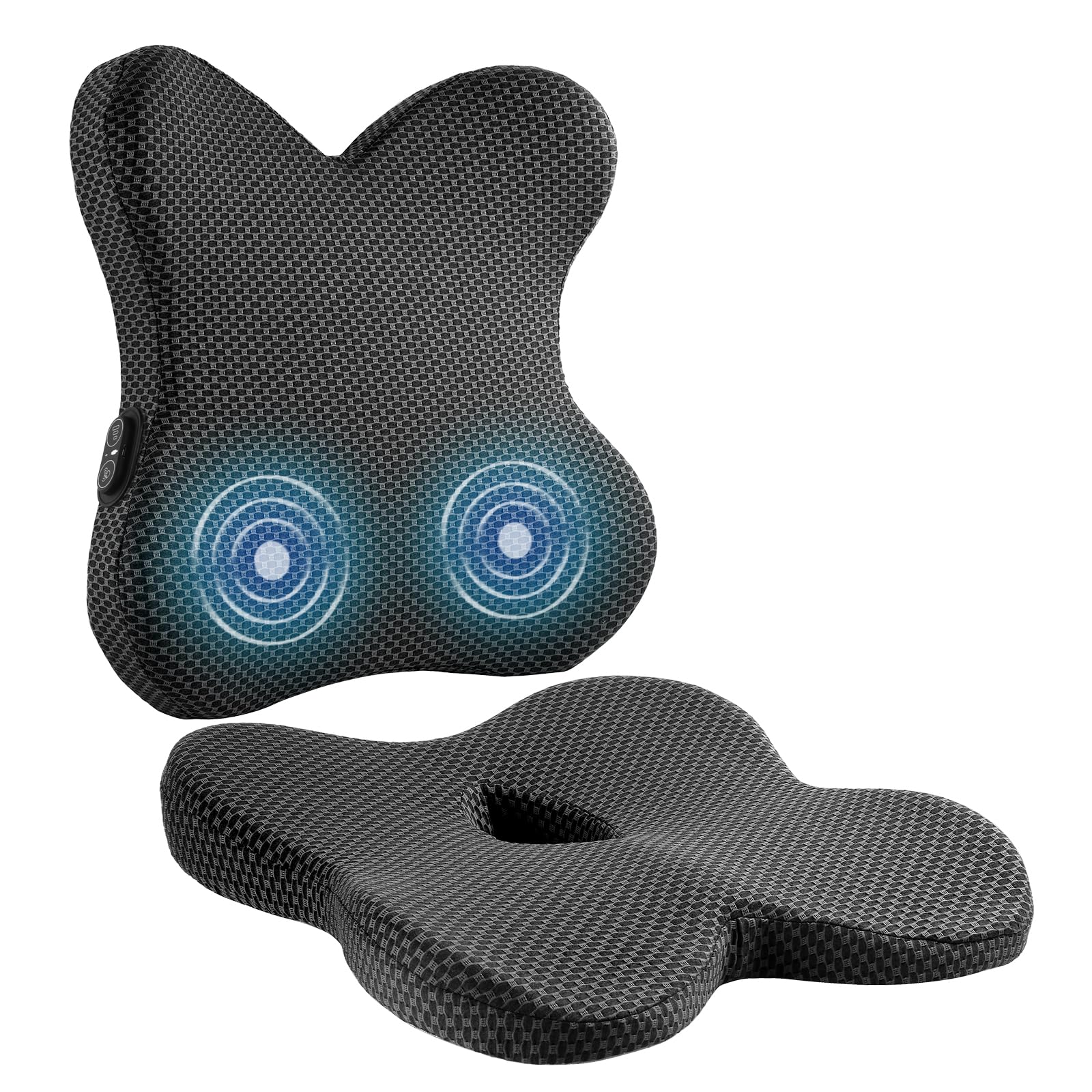 Eyamumo Coccyx Seat Cushion and Vibration Massage Back Cushion-6 ...