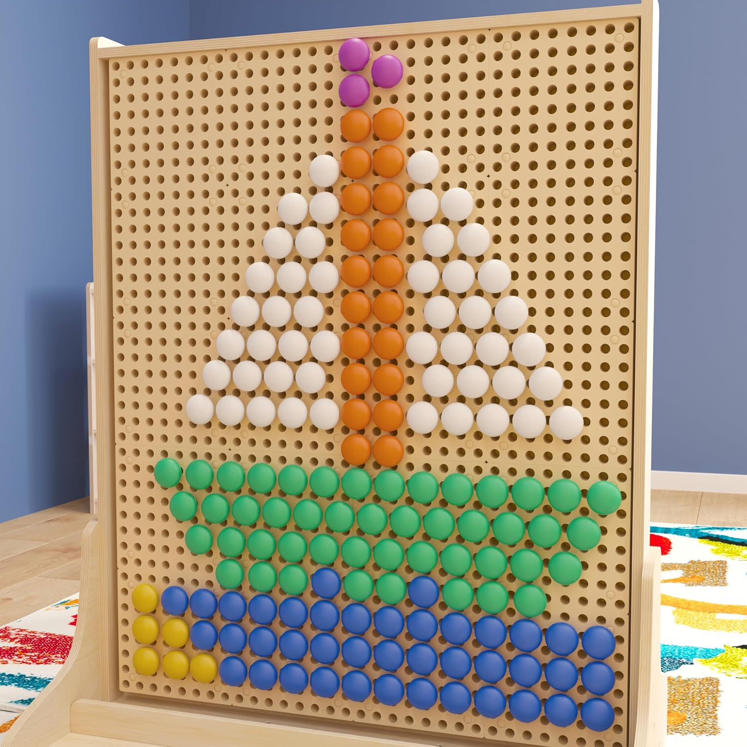 Amazon.com: Classroom Essentials Commercial Grade 64 Piece Jumbo Peg ...