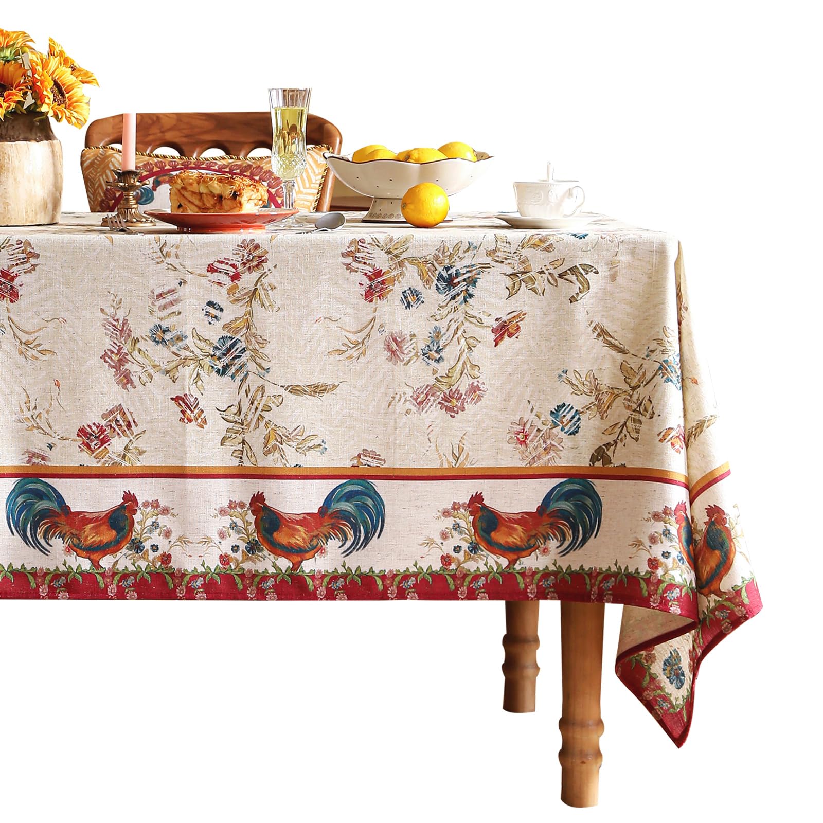 Amazon.com: patdrea Designer Red Tablecloth for Rectangle Tables ...