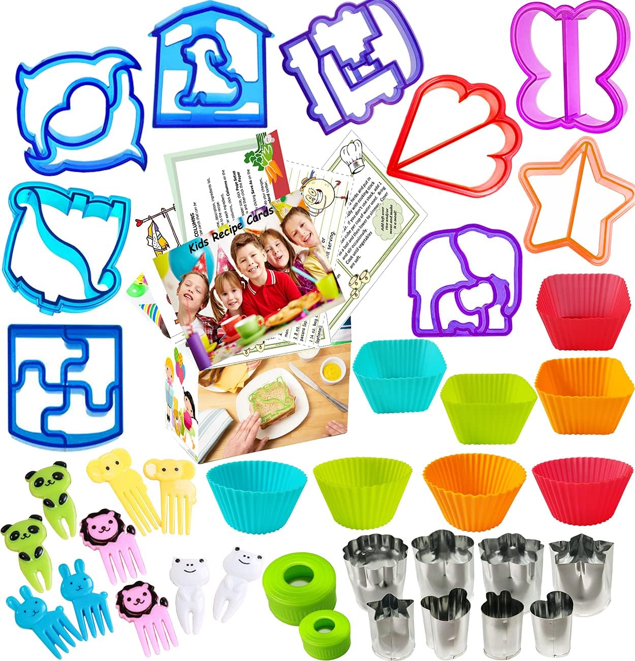 Amazon.com: Sandwich Cutters Shapes Set for Kids Bread Vegetables ...