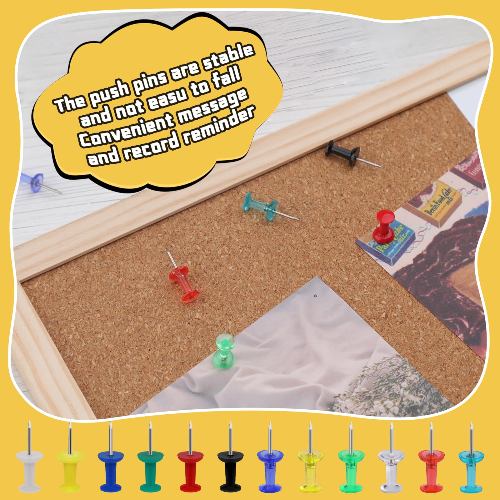 Snapklik.com : 120Pcs Colorful Thumb Tacks, Push Pins Tacks, Assorted ...