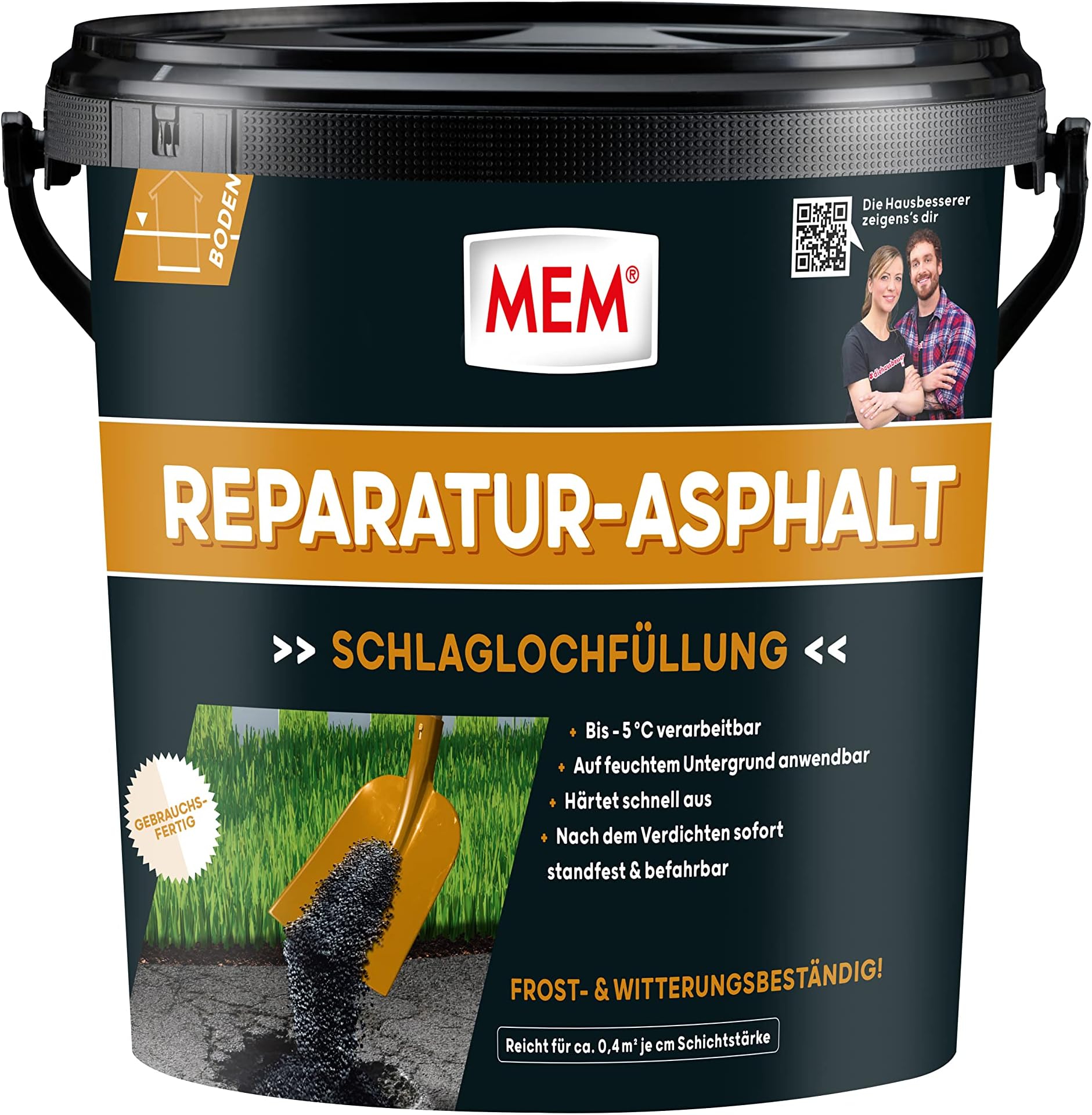 MEM Réparation asphalte 10 kg : Amazon.fr: Bricolage