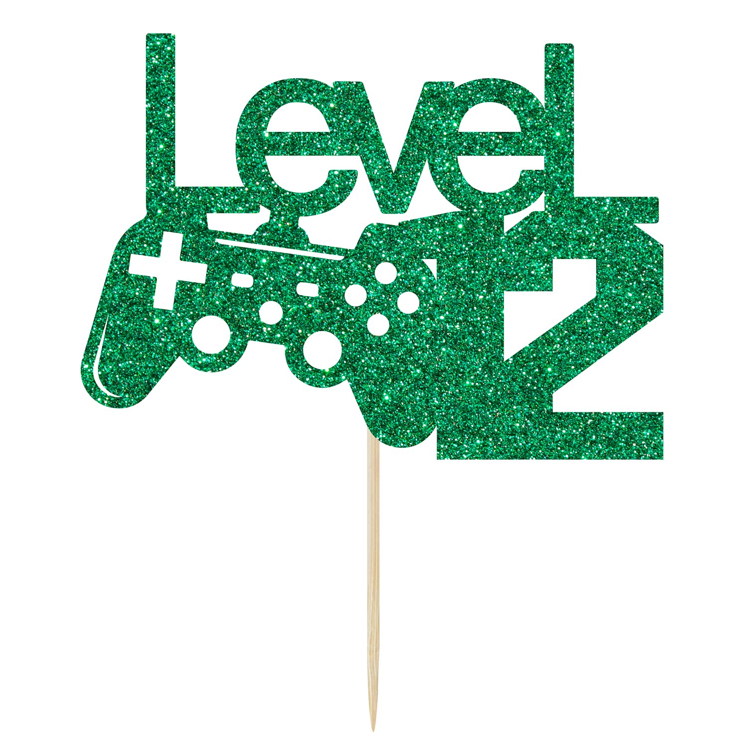 Green Glitter Level 12 Cake Topper Level Up 12th Birthday | Desertcart ...