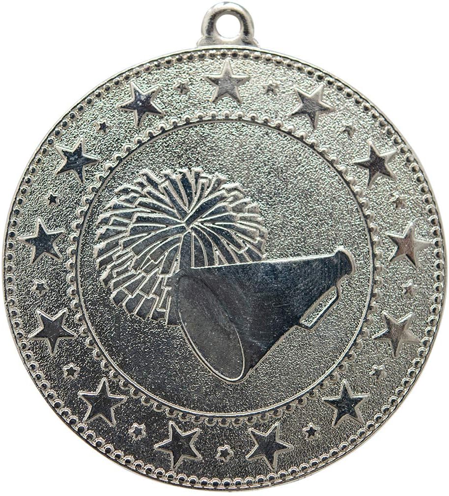 Amazon.com : Express Medals Silver Cheerleading Medal Trophy Award with ...