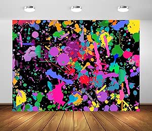 Amazon.com : BELECO 10X8ft Colorful Paint Splatter Backdrop Art Paint ...
