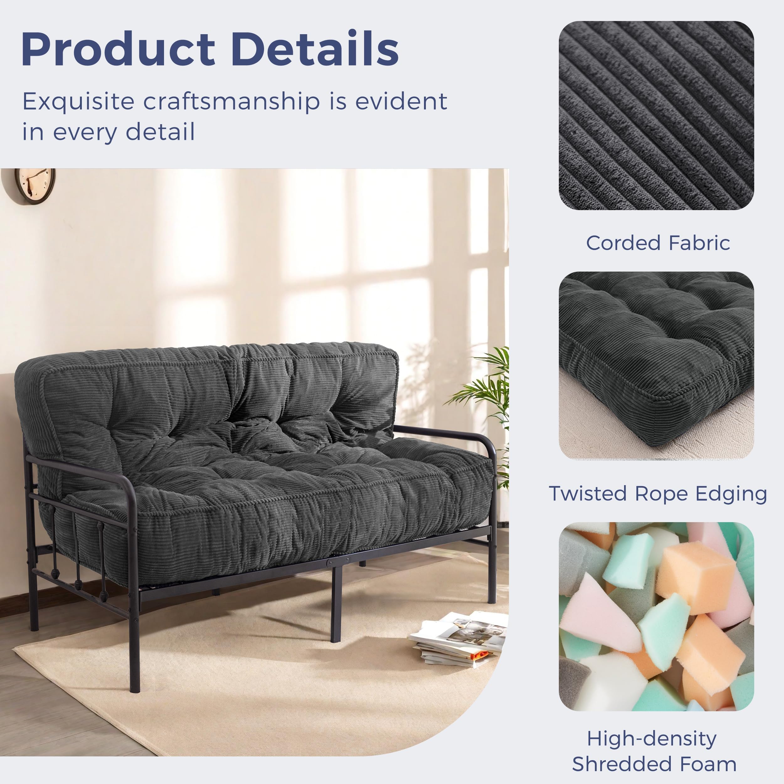 Snapklik.com : MAXYOYO 8" Futon Mattress Queen Size, Ultra Thick Futons ...
