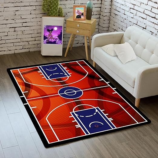 Amazon.com: Basketball Rug Basketball Carpet for Boys Room Print Court ...
