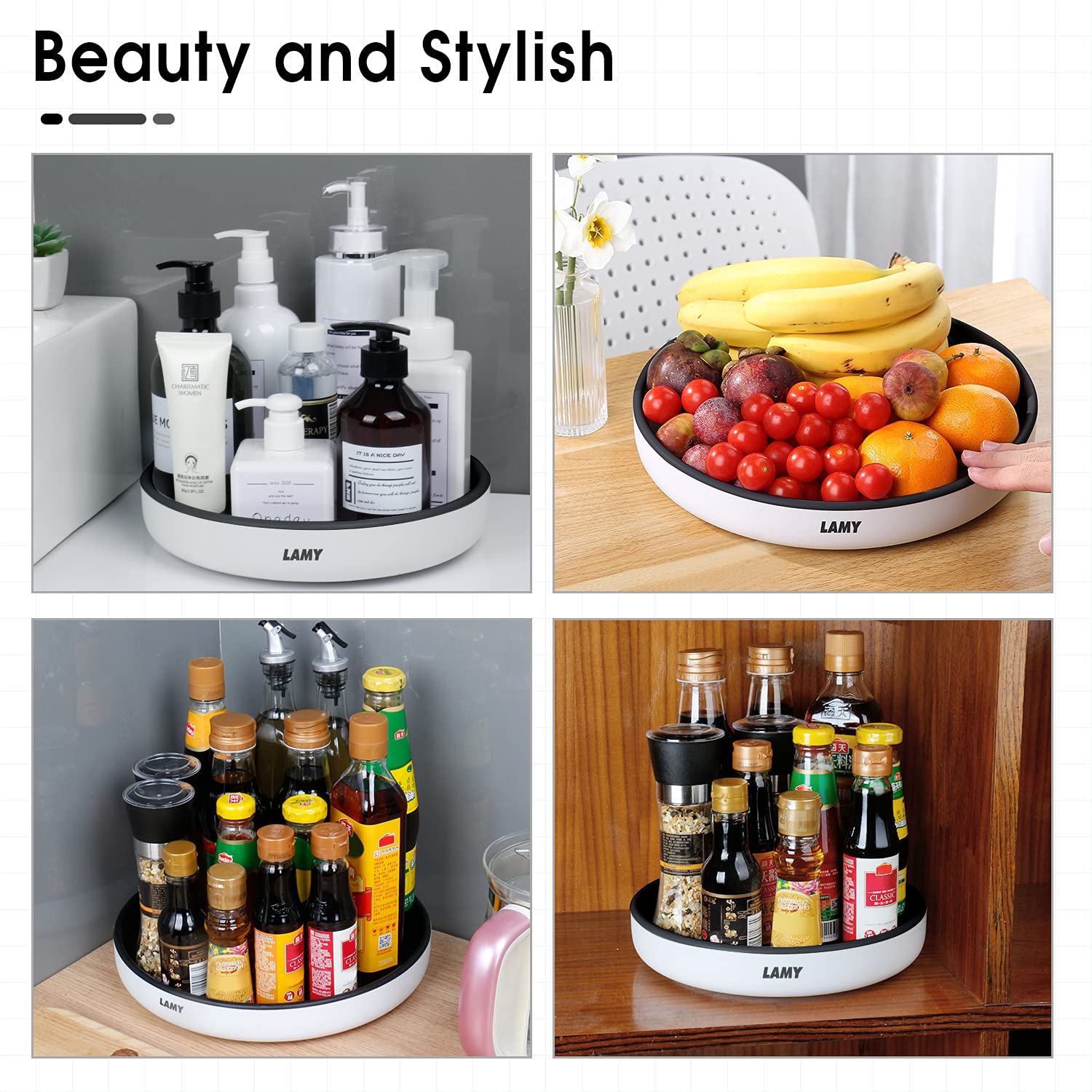 Snapklik.com : LAMY Lazy Susan Organizer, 2 Pack 12-Inch Lazy Susan ...