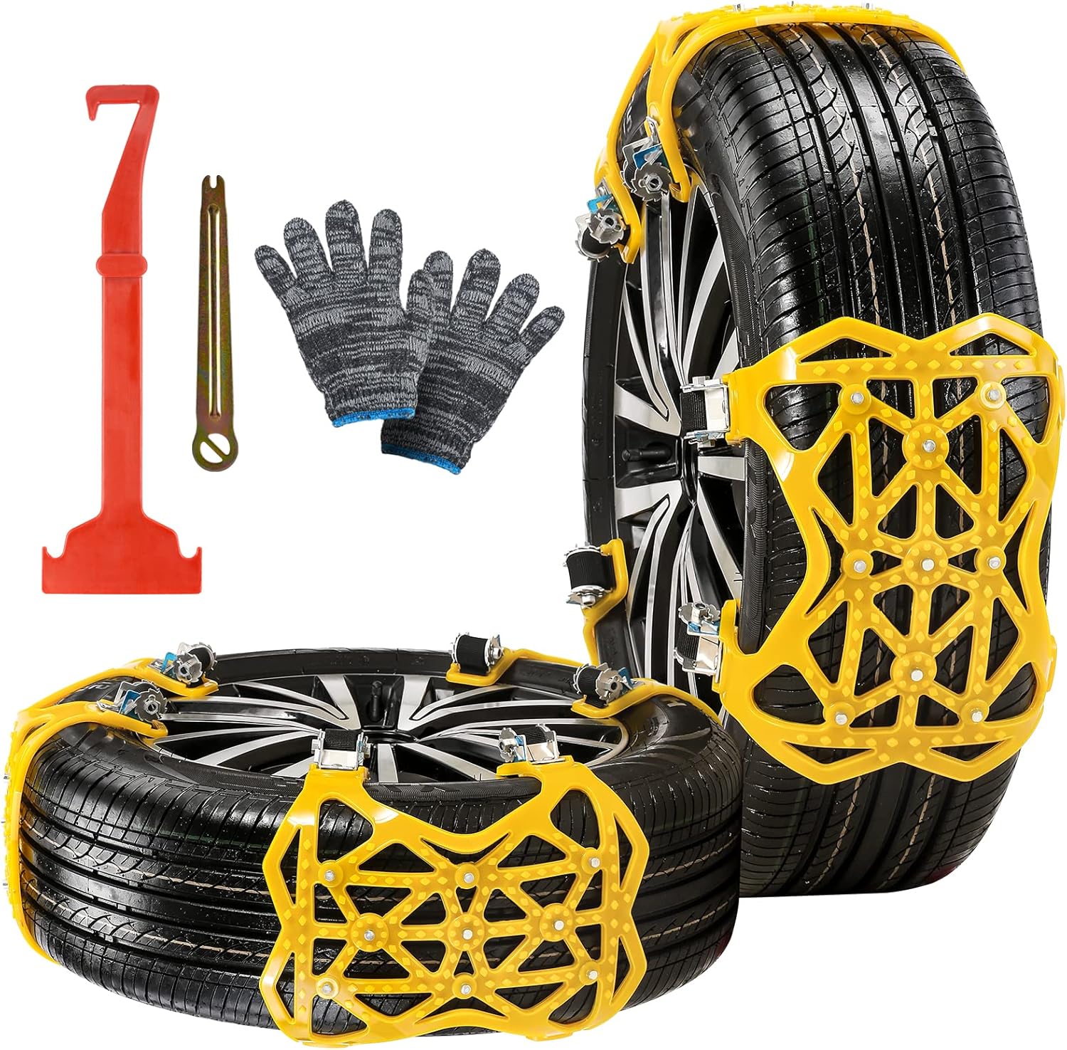 Oziral Snow Chain For Tyres 7 Pcs Universal Anti Skid Emergency