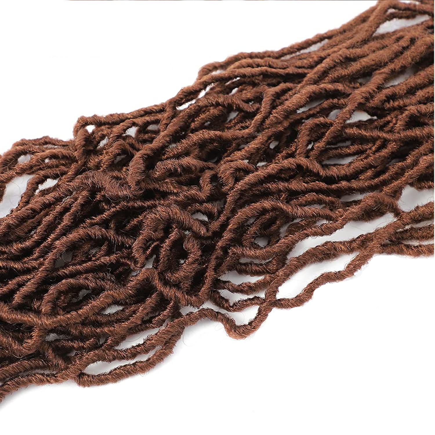 MLETULIPS Faux Locs Crochet Hair Goddess Locs Crochet Hair 6 Packs Pre ...