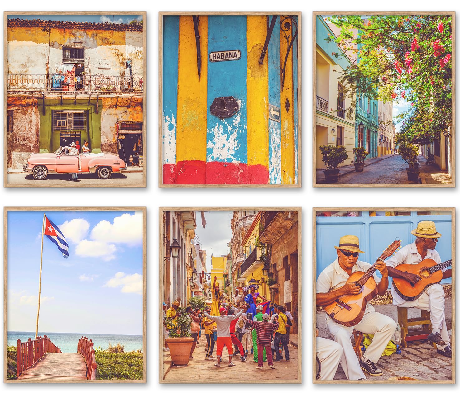 Amazon.com: Set of 6 -Vintage Cuba Photography Photographic Prints, Set ...