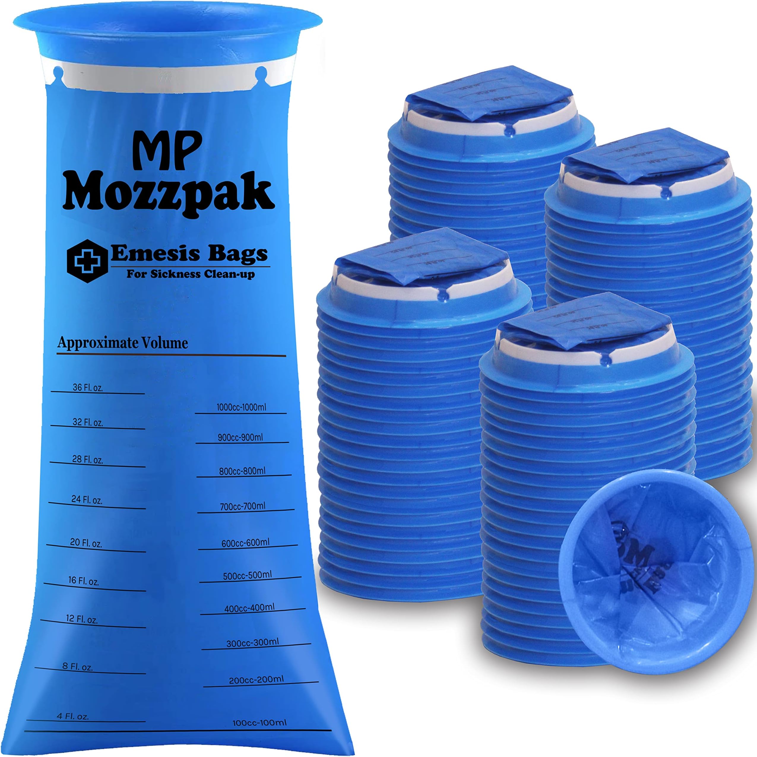 Amazon.com: MP MOZZPAK Vomit Bags Disposable – 100 Pack – 1000ml Barf ...