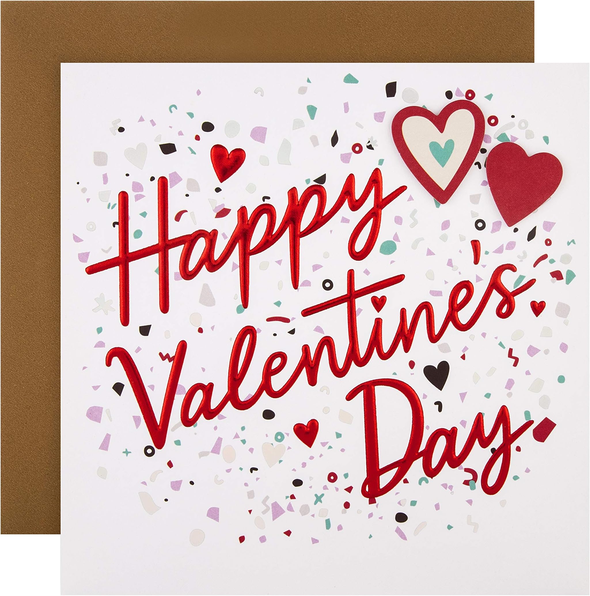 Hallmark Valentines Card, Red Hearts & Arrows Design, Red Text ...