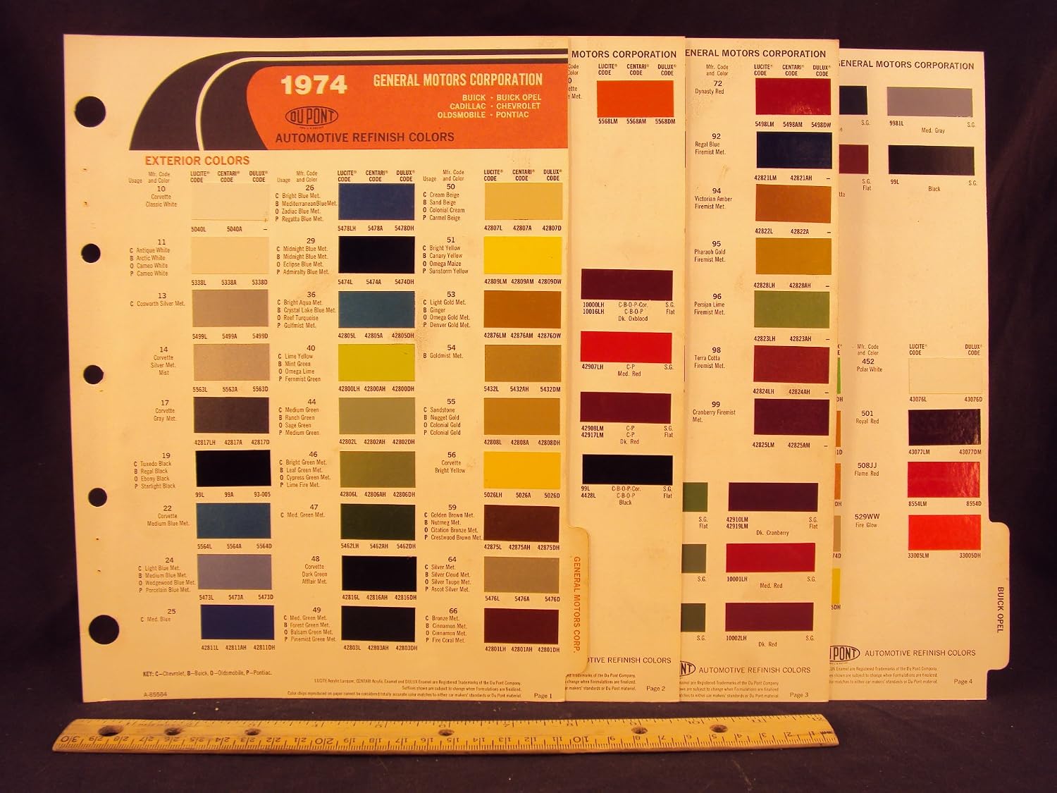 1974 GENERAL MOTORS BUICK, OPEL, CADILLAC, CHEVROLET, OLDSMOBILE ...