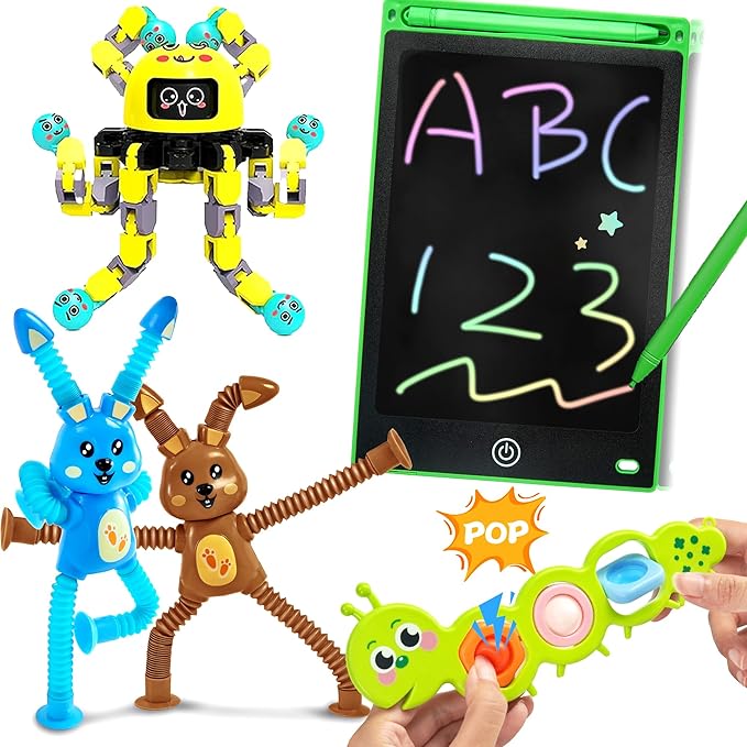 Amazon.com: 5PC Sensory Fidget Toddler Toys Airplane Travel Activities ...