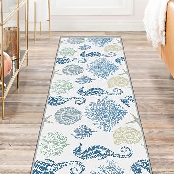 Amazon.com: weesire Modern Coastal Nautical Ocean Beach Area Rug ...