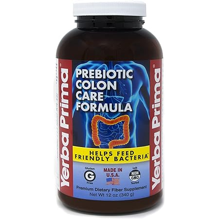 Amazon.com: Yerba Prima Prebiotic Colon Care Capsules, 400 Caps - Five ...