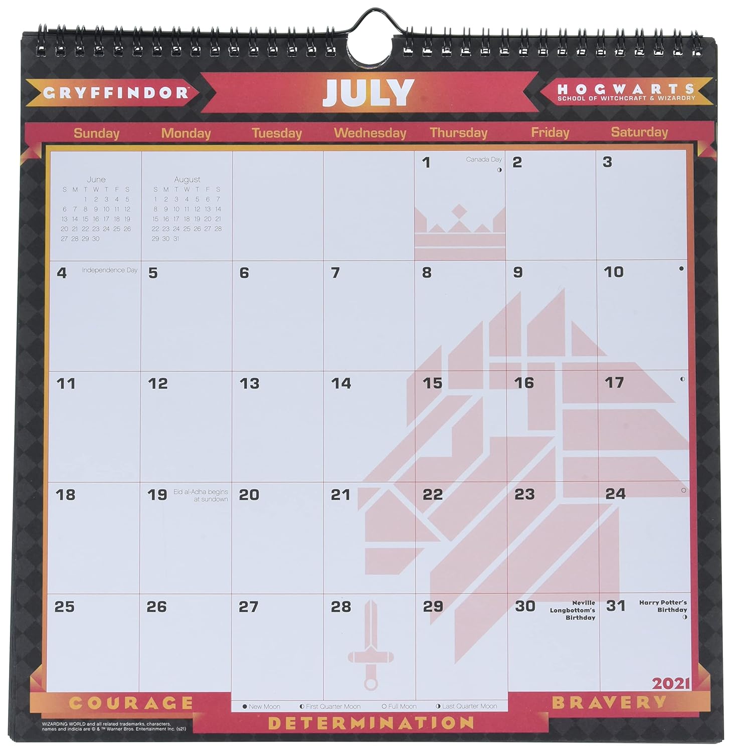 2021-2022 Harry Potter Academic Spiral Wall Calendar: Trends ...