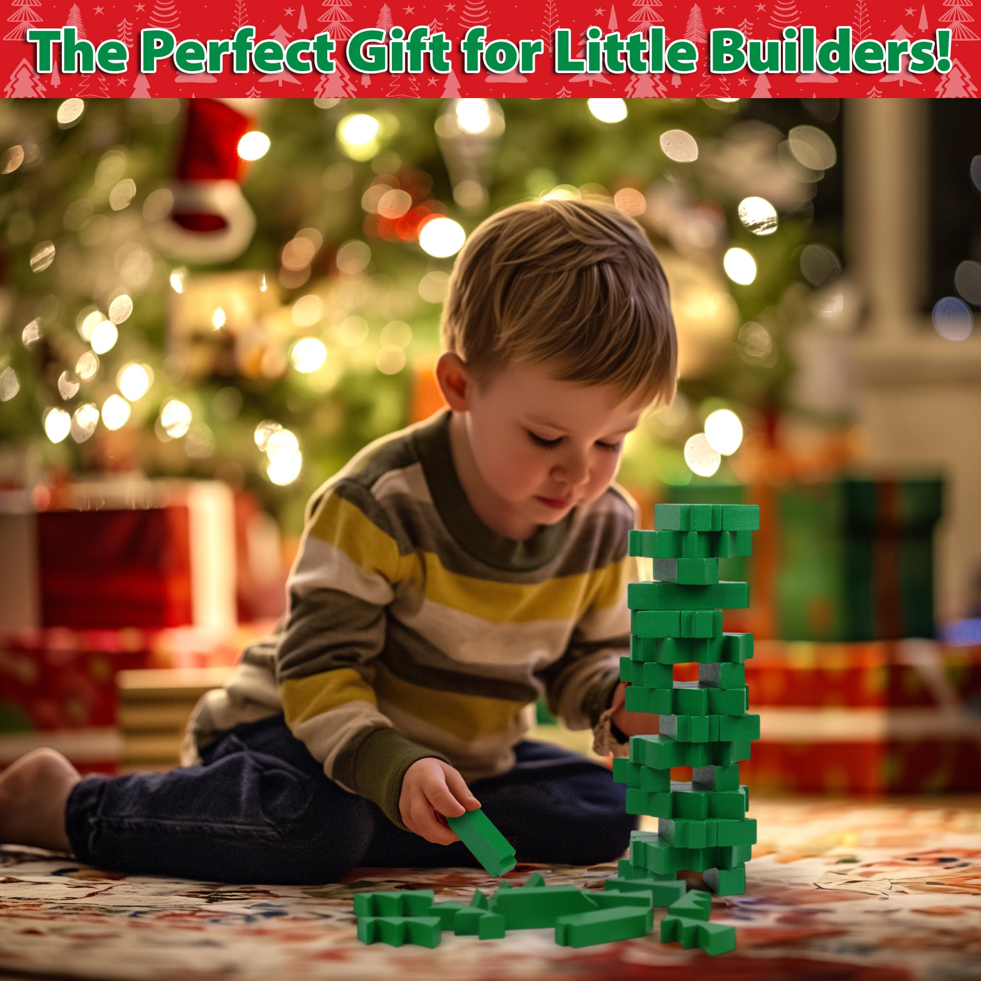 Snapklik.com : Christmas Tree Stack-Up, Wooden Blocks Stacking Game ...