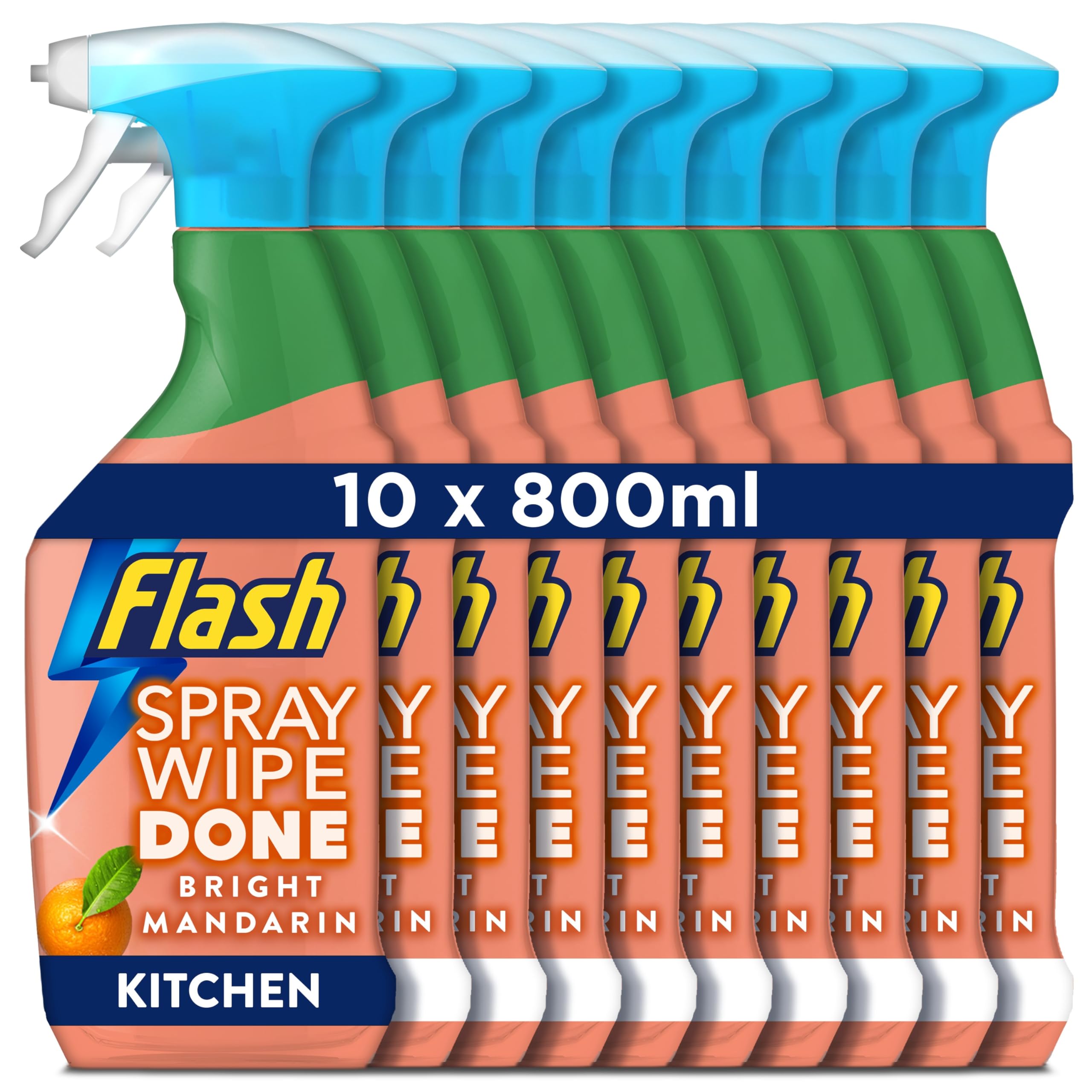 Flash Spray Wipe Done Kitchen Cleaner Spray, Bright Mandarin, 8 Litres ...