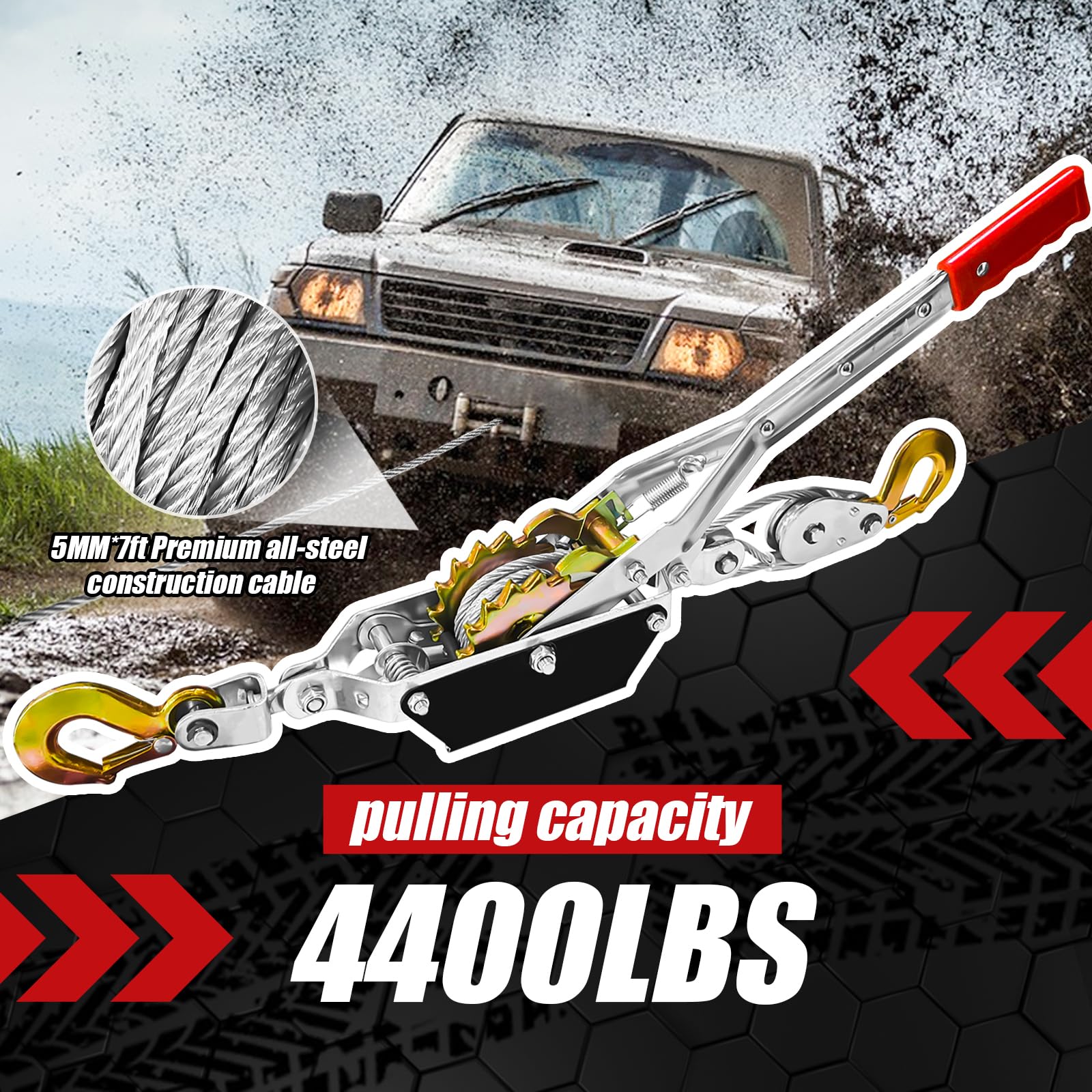 Snapklik.com : Come Along Winch Heavy Duty, 2T Come Along Pulling Tool ...