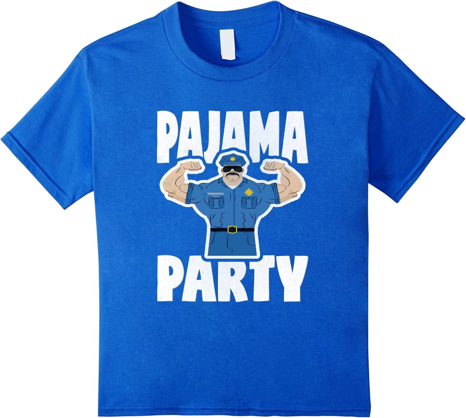 Amazon.com: Pajama Party Retro Muscle Police Officer Bed Time PJ T ...
