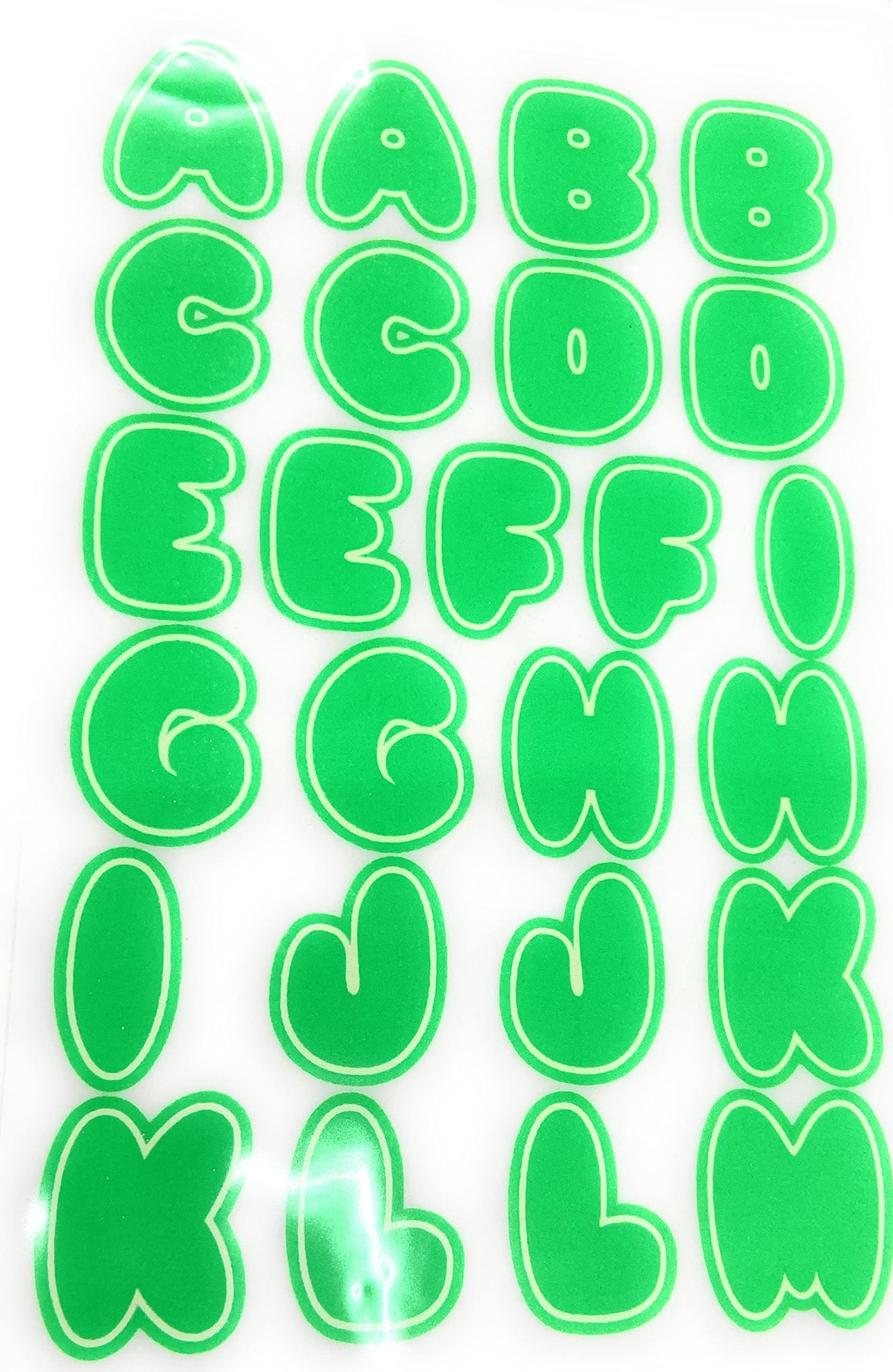 Lime Green Lettering
