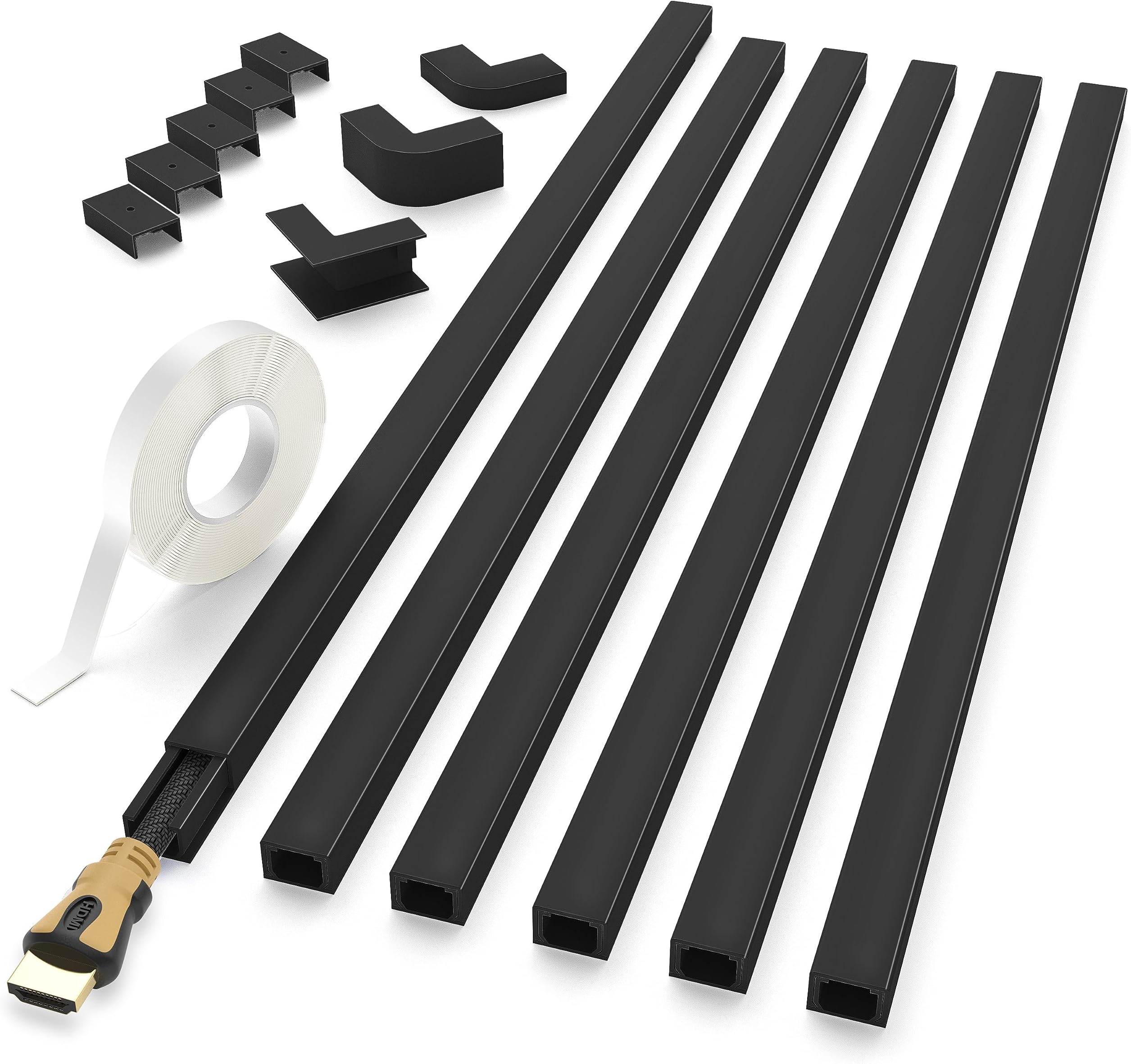 Amazon.com: Simple Cord Cable Concealer On-Wall Cord Covers with 6, 25 ...