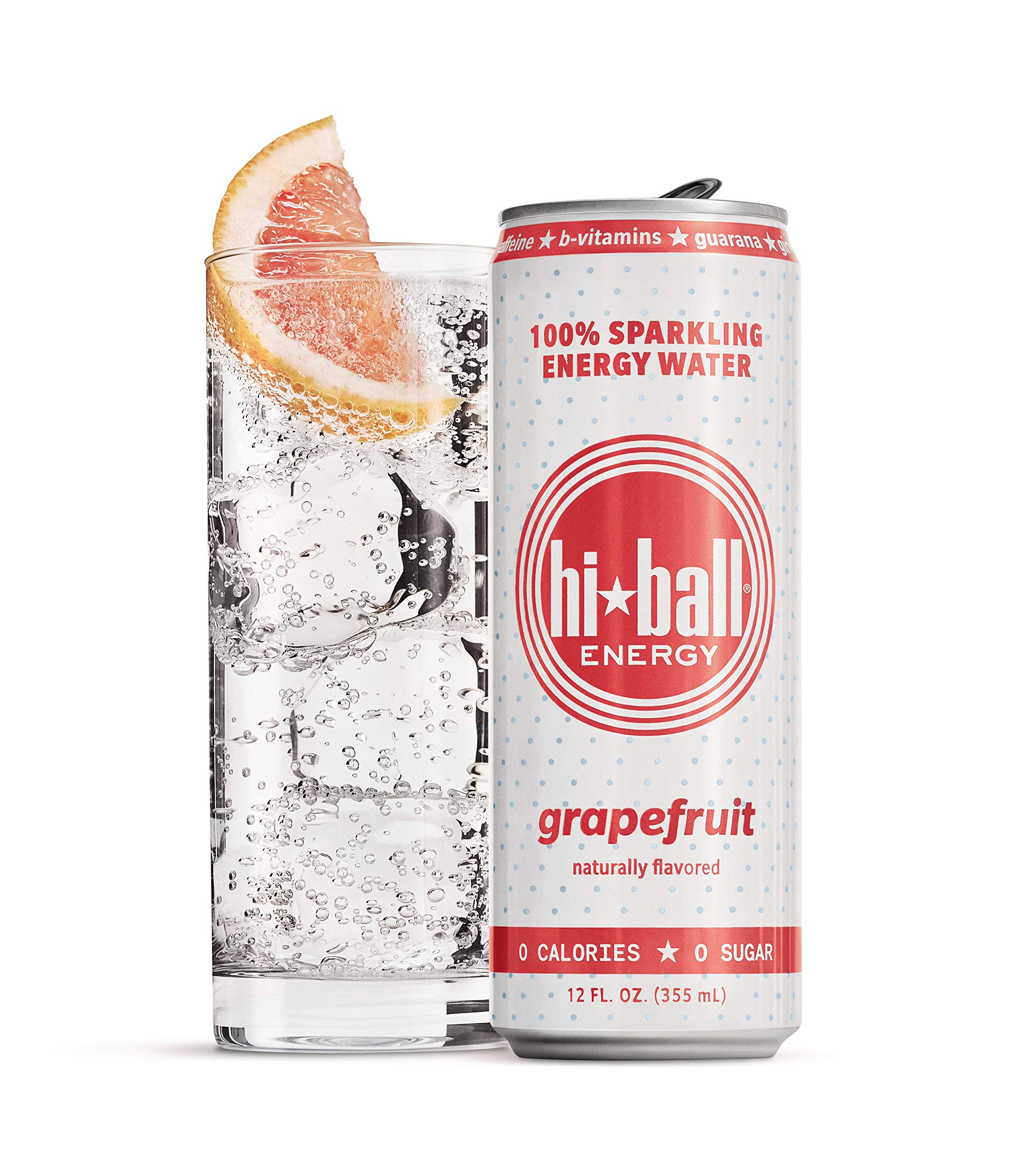 Hiball Energy Grapefruit Sparkling Energy Water, Zero Sugar and Zero Calorie Energy Drink, 12 ...
