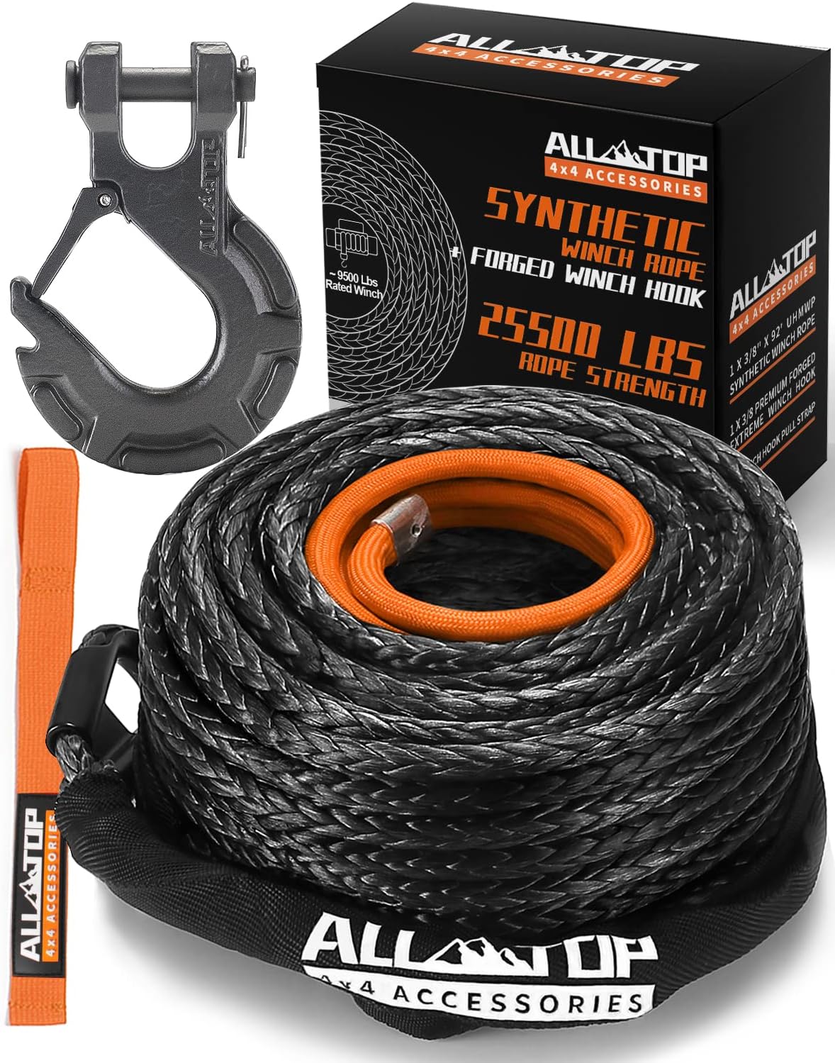 Amazon.com: A-FUN Synthetic Winch Rope 3/8 Length Custom : Automotive