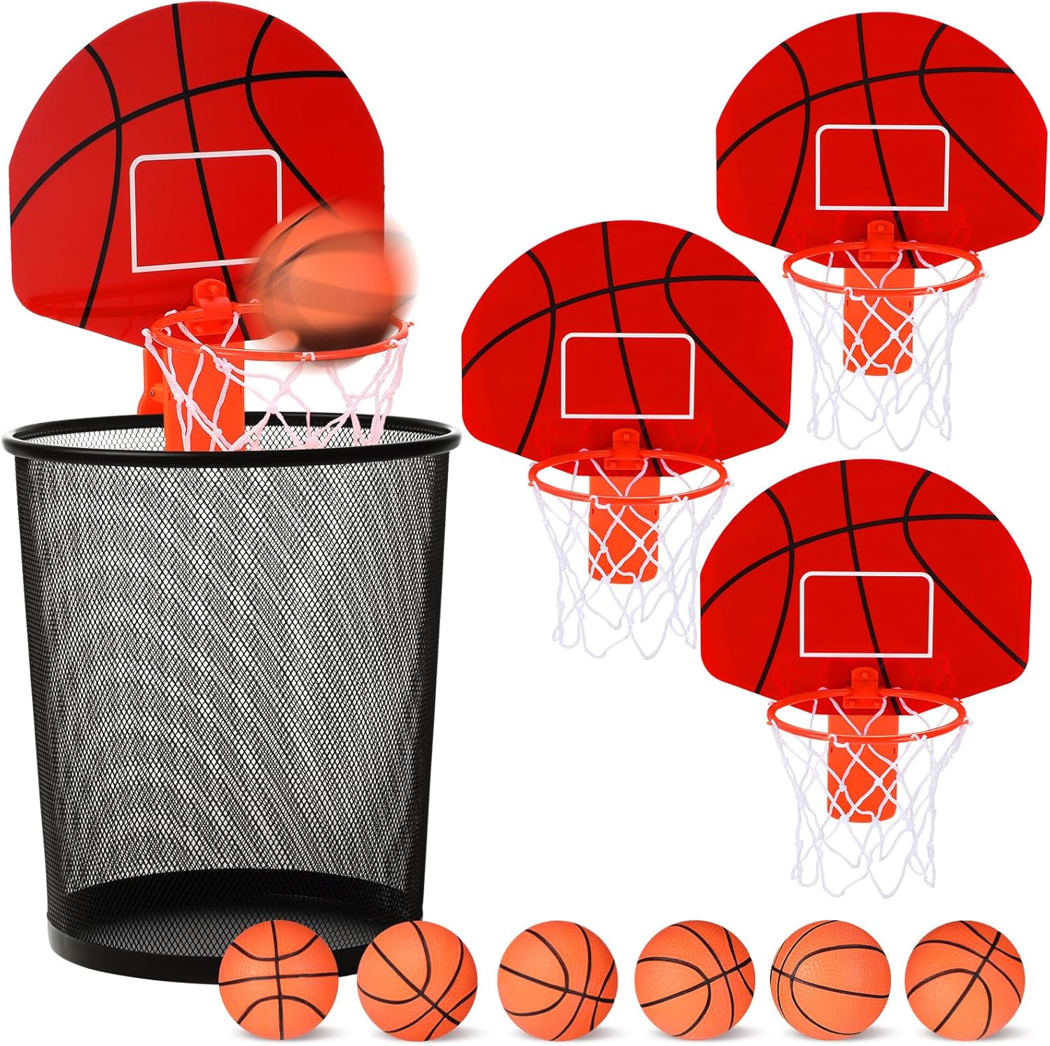 Amazon.com: Honoson 3 Sets Indoor Trash Can Basketball Game Set ...