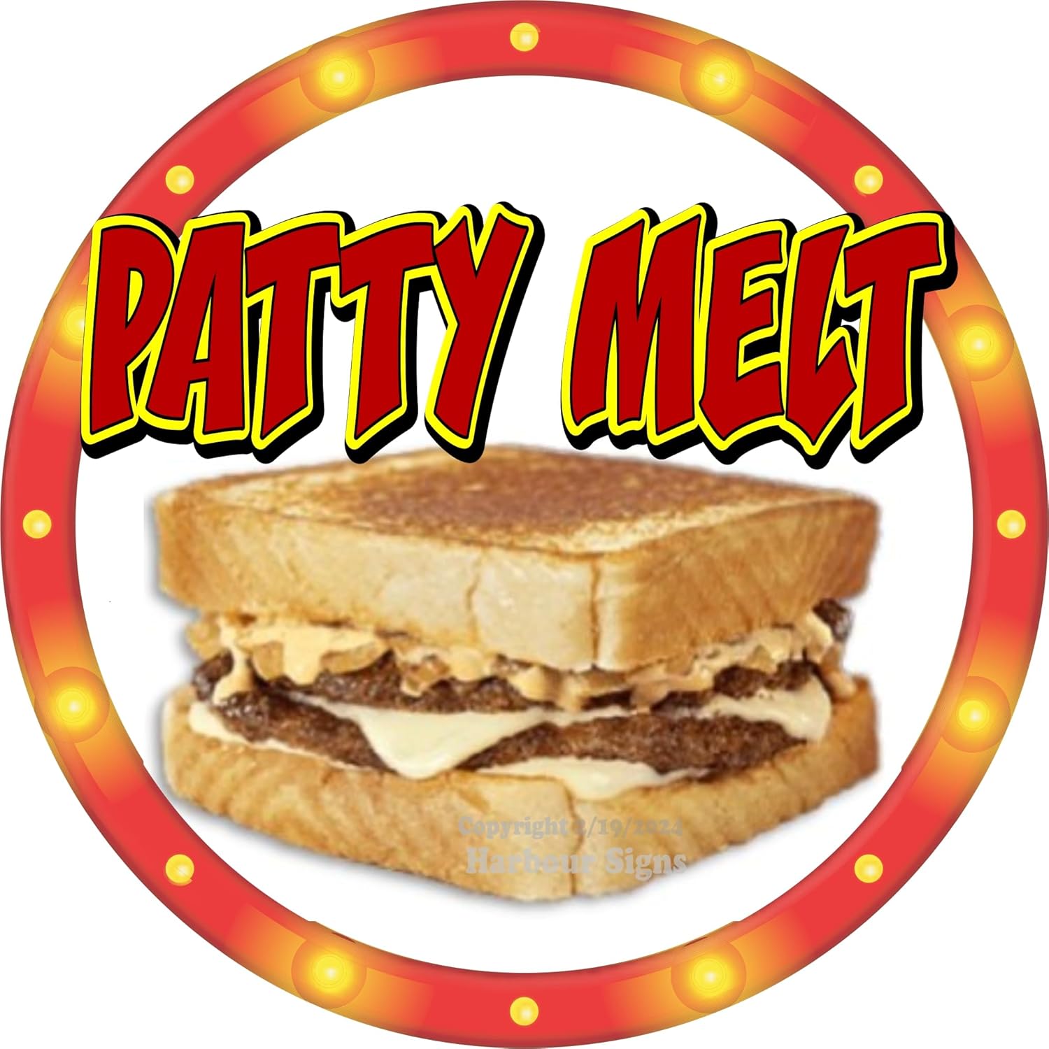 Amazon.com: Generic Patty Melt Decal Concession Food Truck Vinyl ...