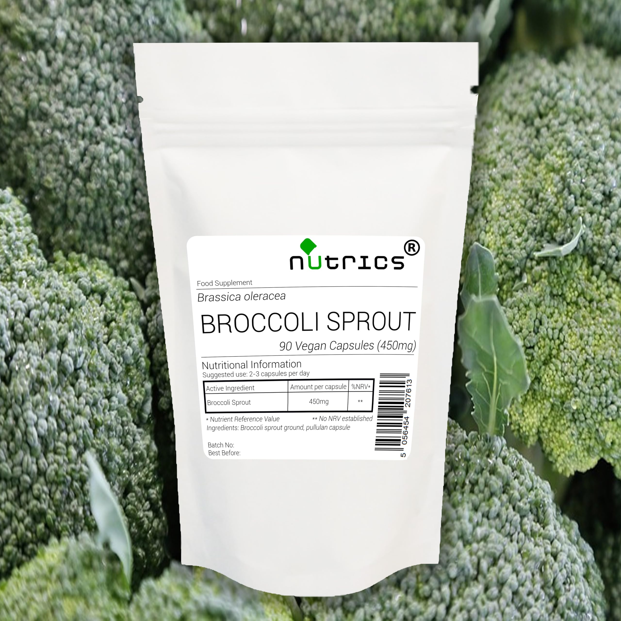 Nutrics® Broccoli Sprout 450mg V Capsules - Supplement - Suitable for ...