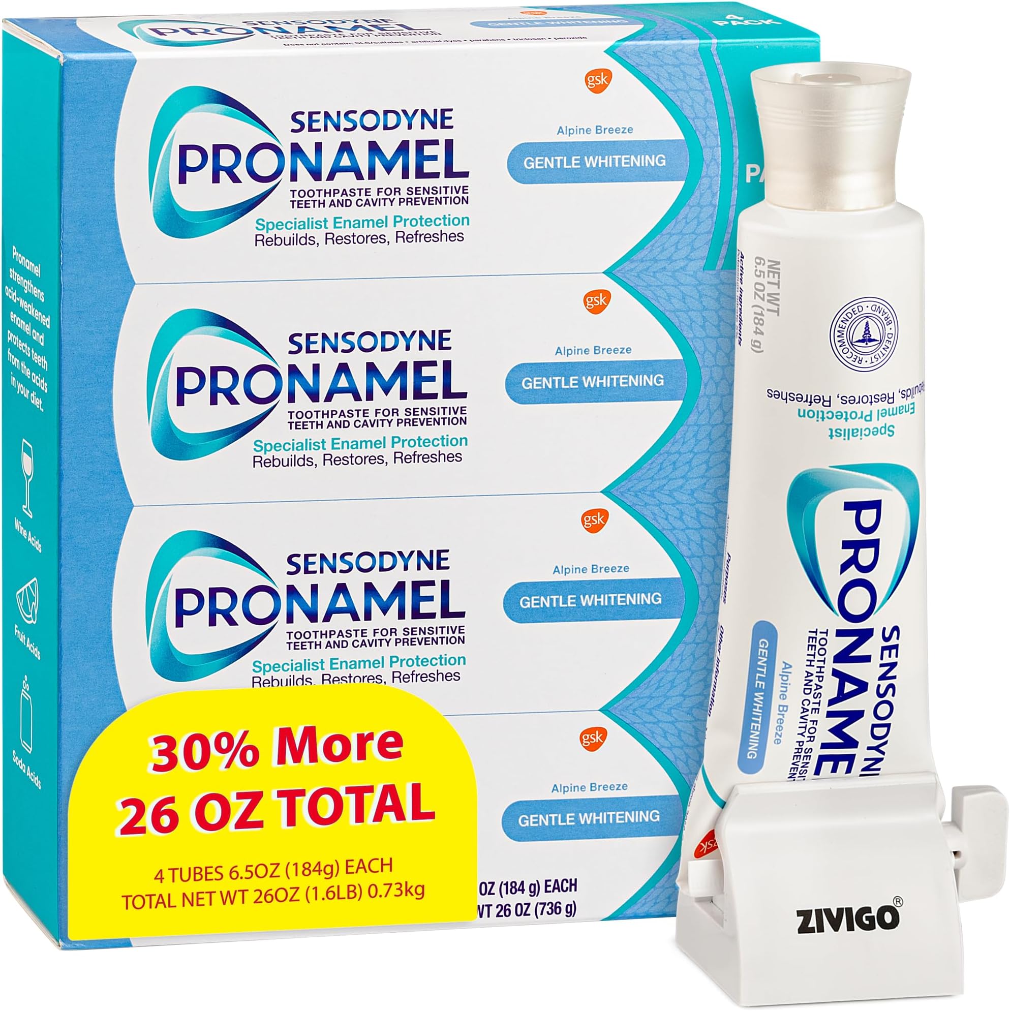 Amazon.com: Sensodyne Pronamel Toothpaste, Gentle Whitening, Alpine ...
