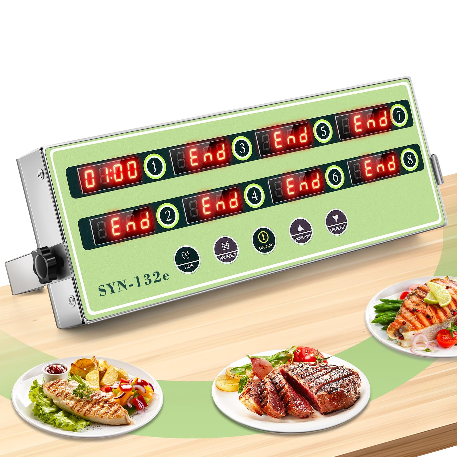 Snapklik.com : 2025 Upgrade 8 Channel Commercial Kitchen Timer ...
