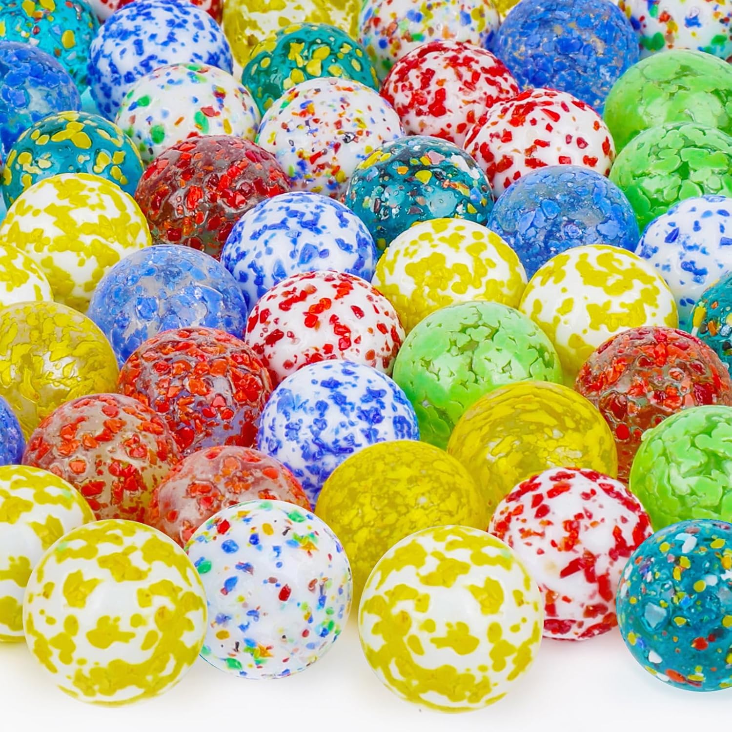 Amazon.com: 3 otters 60PCS Colorful Glass Marbles, for Kids Marbles ...