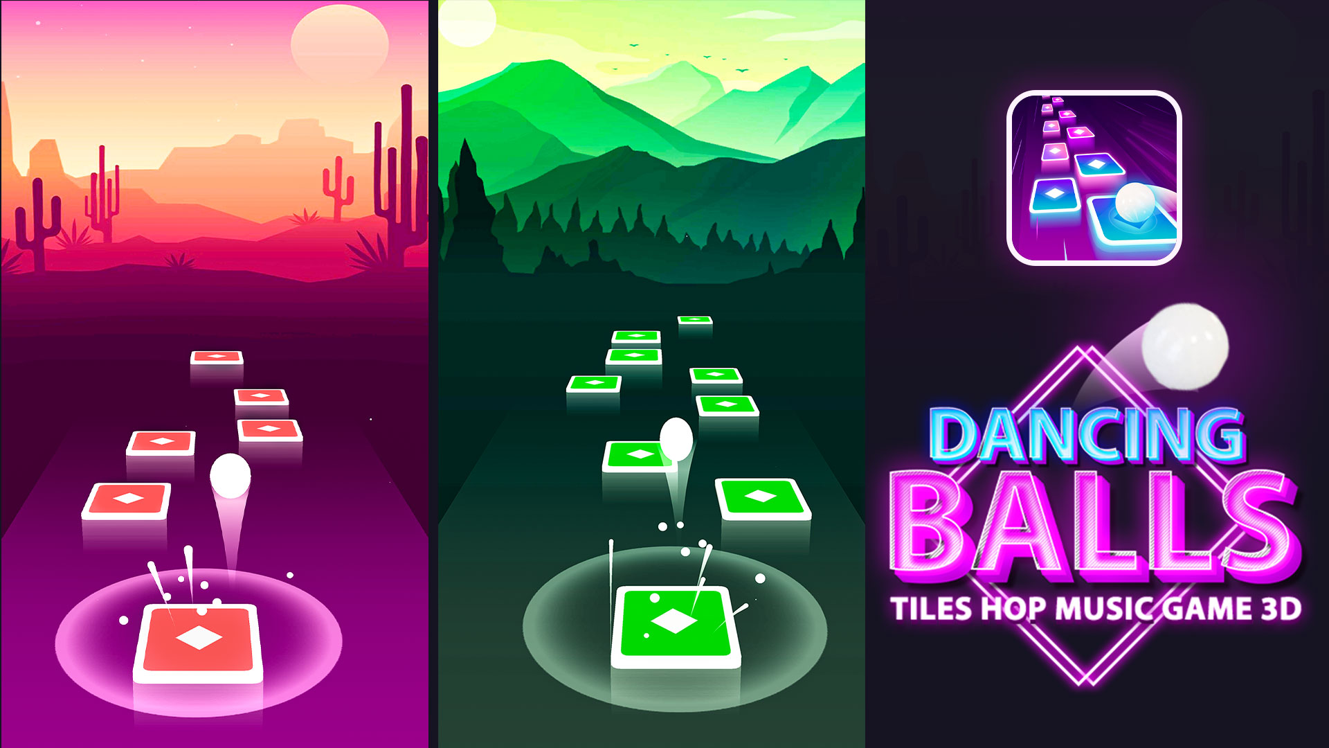 Dancing Ballz Tiles Hop Music Road Rhythm Game: Bouncy Ball Breakdance ...