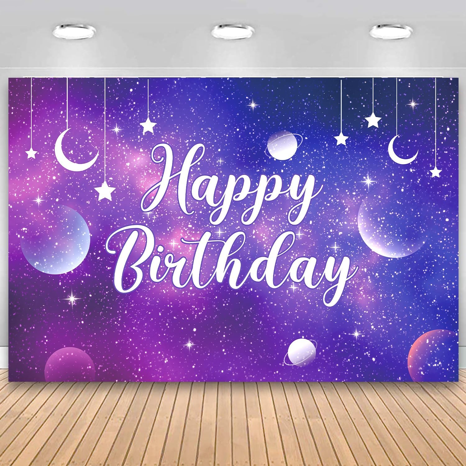 Amazon.com : Space Galaxy Birthday Decoration Backdrop Banner Galaxy ...