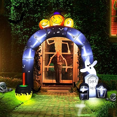 Amazon.com: Joiedomi 8 FT Tall Halloween Inflatable Stack Pumpkin Ghost ...