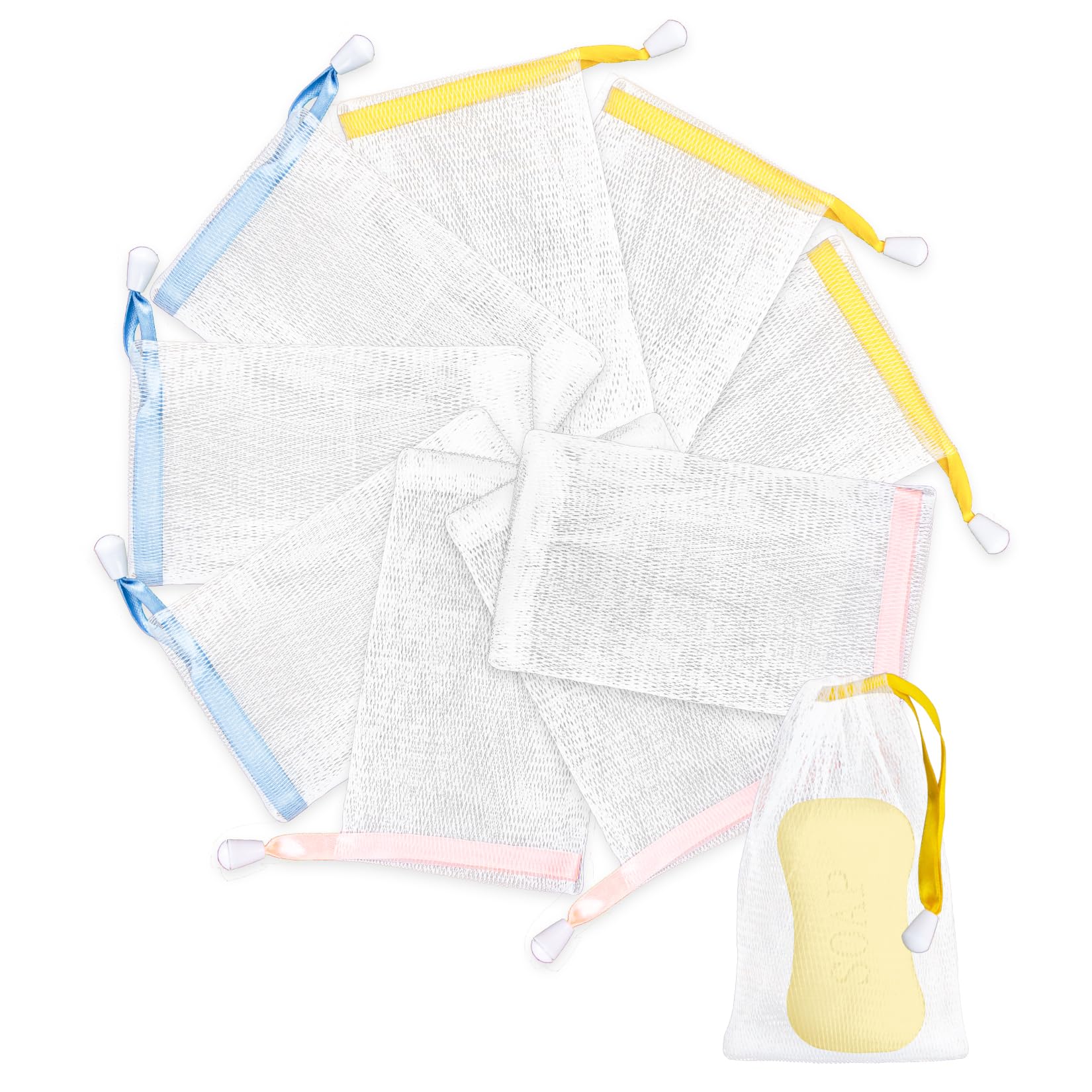 Amazon.com : MAQIHAN 9PCS Soap Bag - Mesh Soap Bag Exfoliating Mesh ...