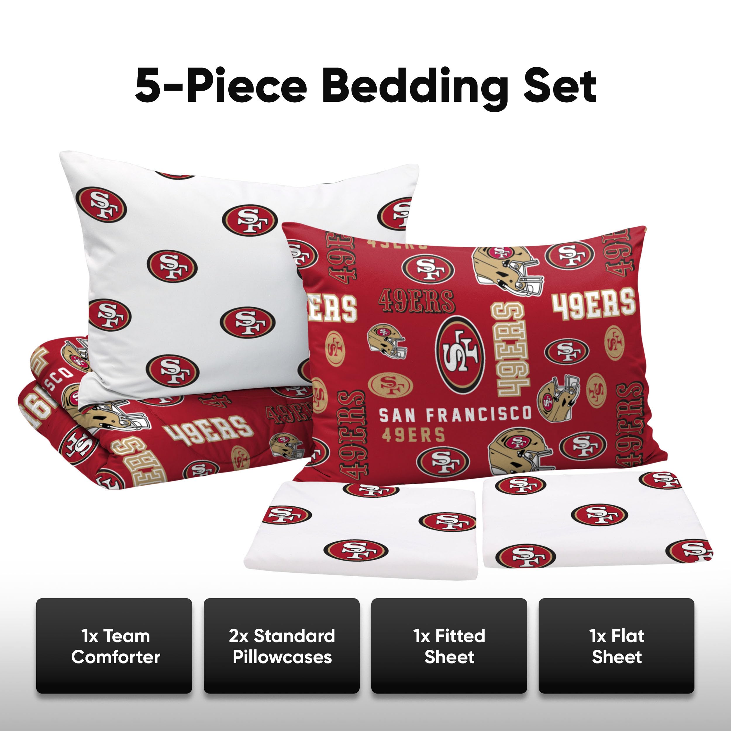 Snapklik.com : San Francisco 49ers NFL Team Color Bed In A Bag ...