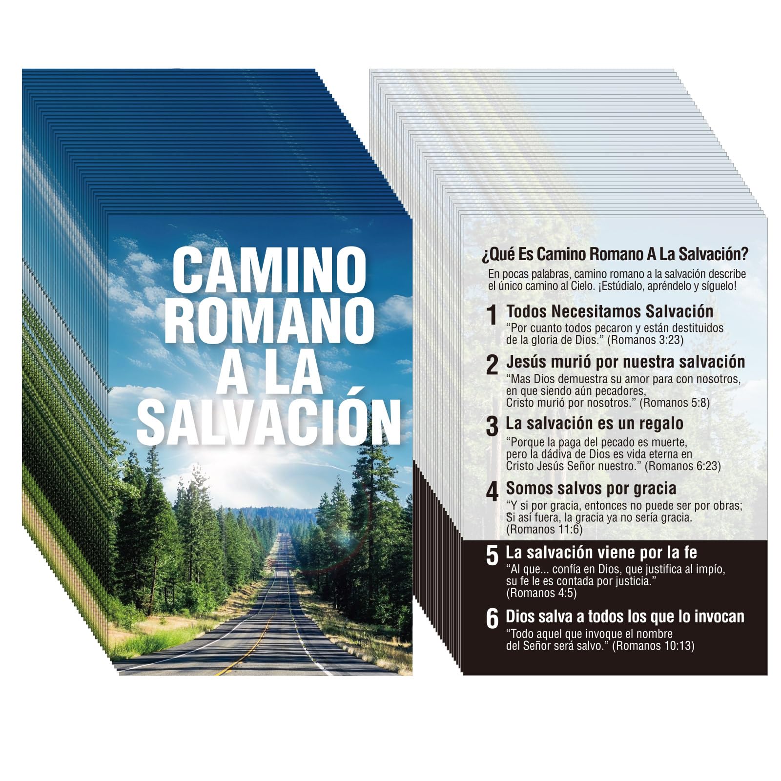 Amazon.com : Noveread 200 Pcs Spanish Gospel Tract Card Salvation Cards ...