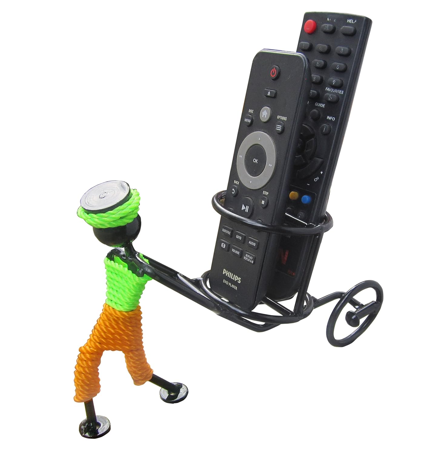 ORCHID ENGINEERS Stylish Iron Remote Stand For Home (Black Glossy ...