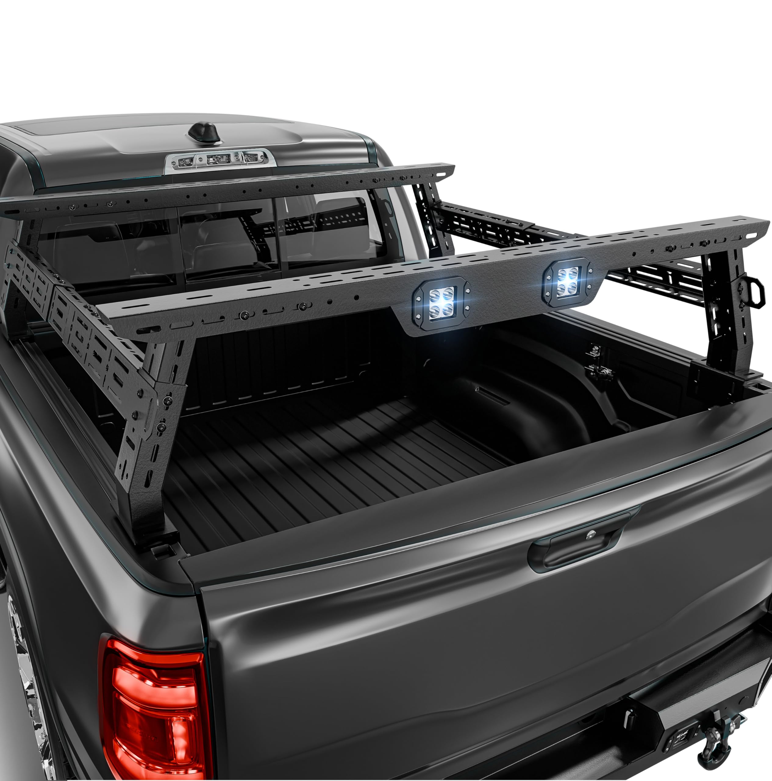 Buy Adjustable 14.5-17.3" High Truck Bed Racks with 2 Led Light ...