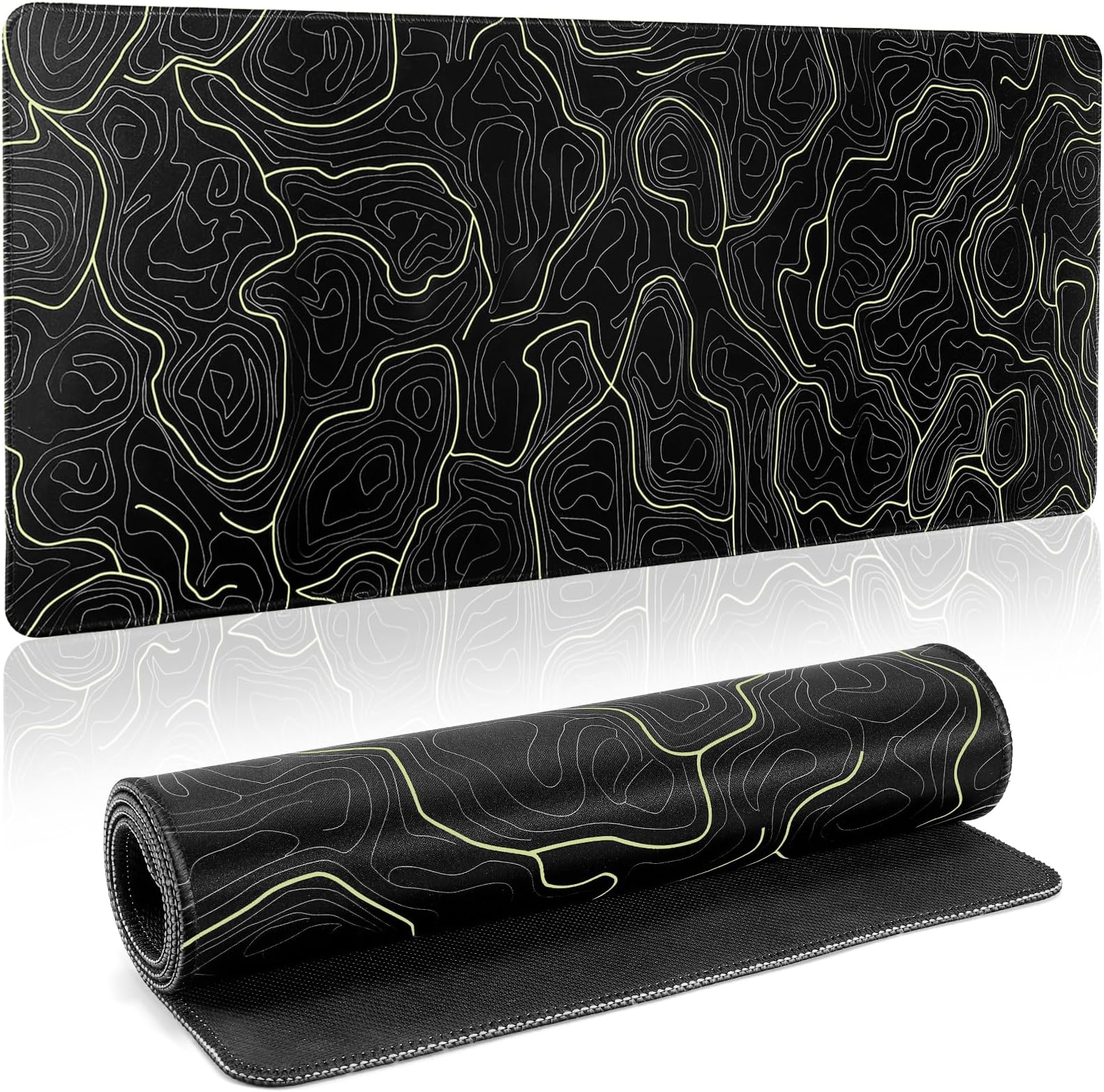 Amazon.com: Extended Gaming Mouse Pad, Topographic Map Design, 31.5 x ...