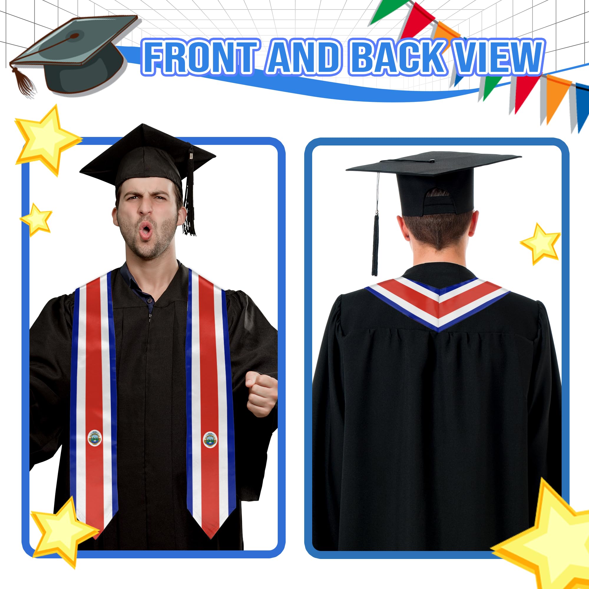 Snapklik.com : Costa Rica Flag Graduation Stole Graduation Sash ...