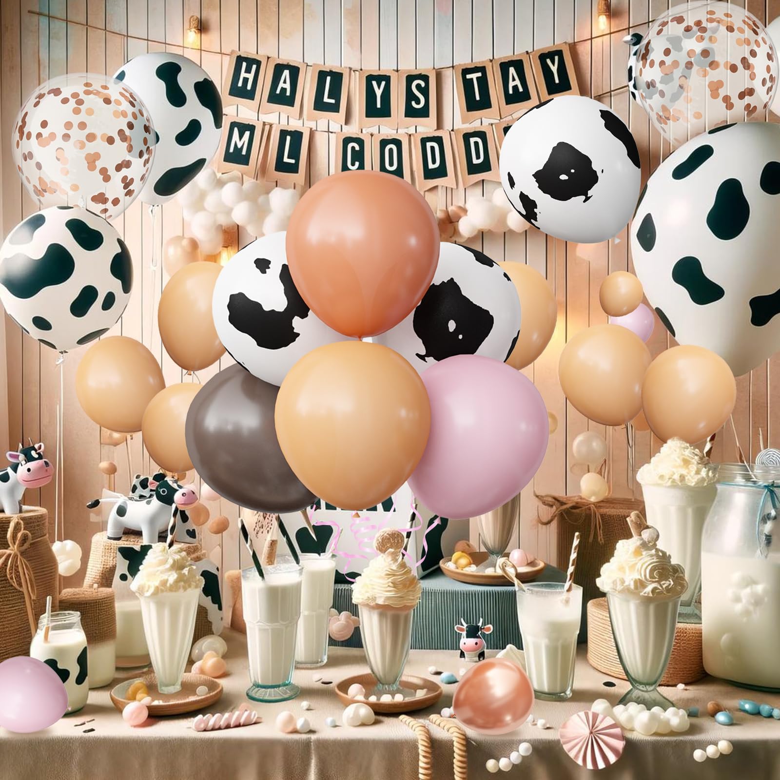 Snapklik.com : Cowgirls Western Party Decorations, 68Pcs Cow Print ...